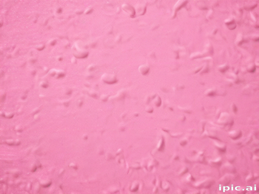 Textured Pink Surface with Droplets Reflecting Light and Creating Depth.