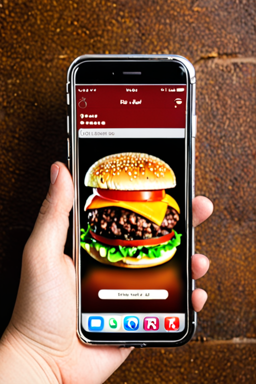 a burger as an iPhone