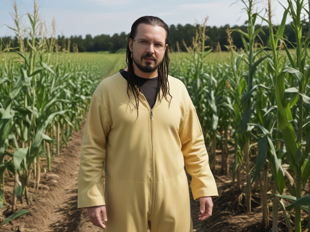 Jonathan Davis in a corn suit
