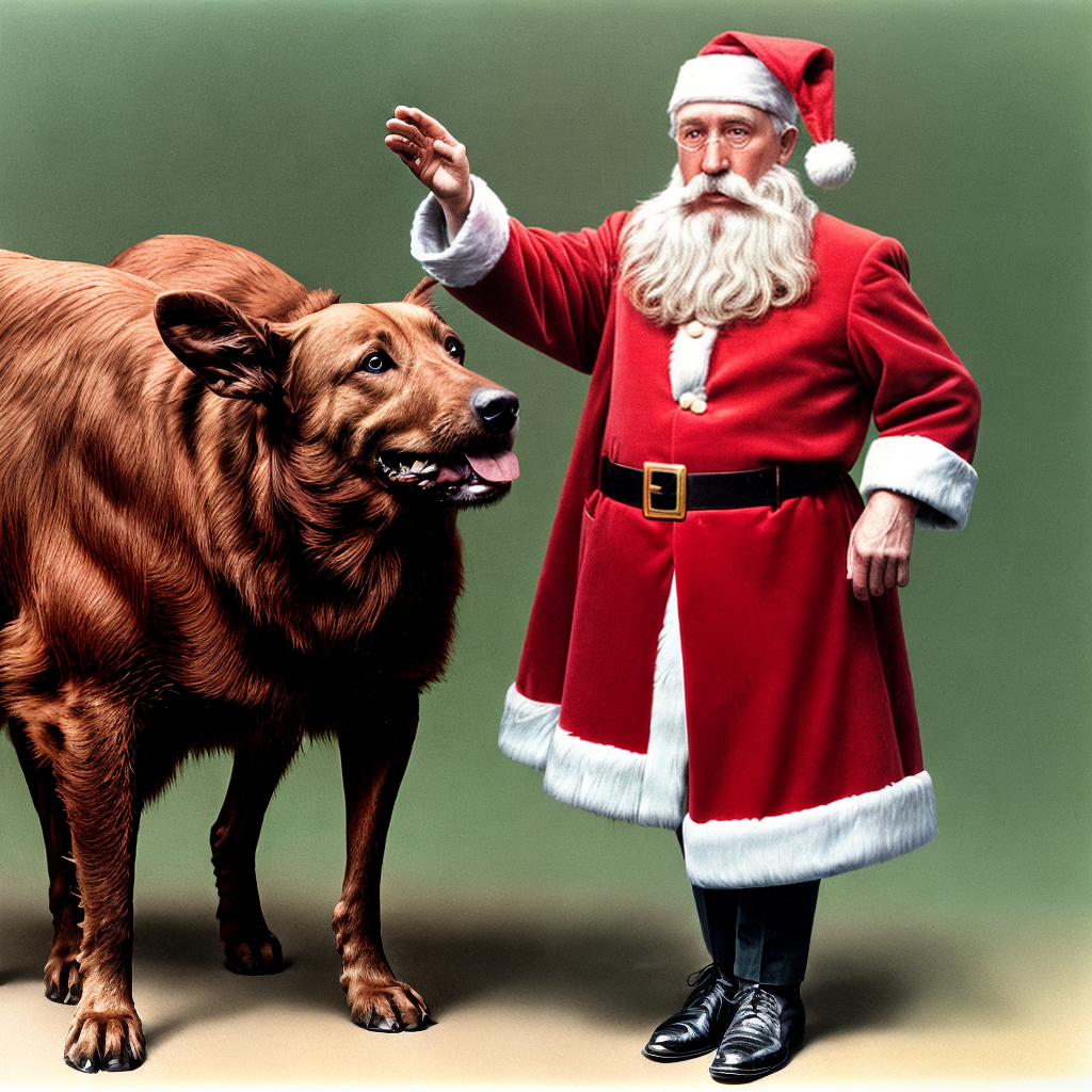 color picture of adolf hitler as santa