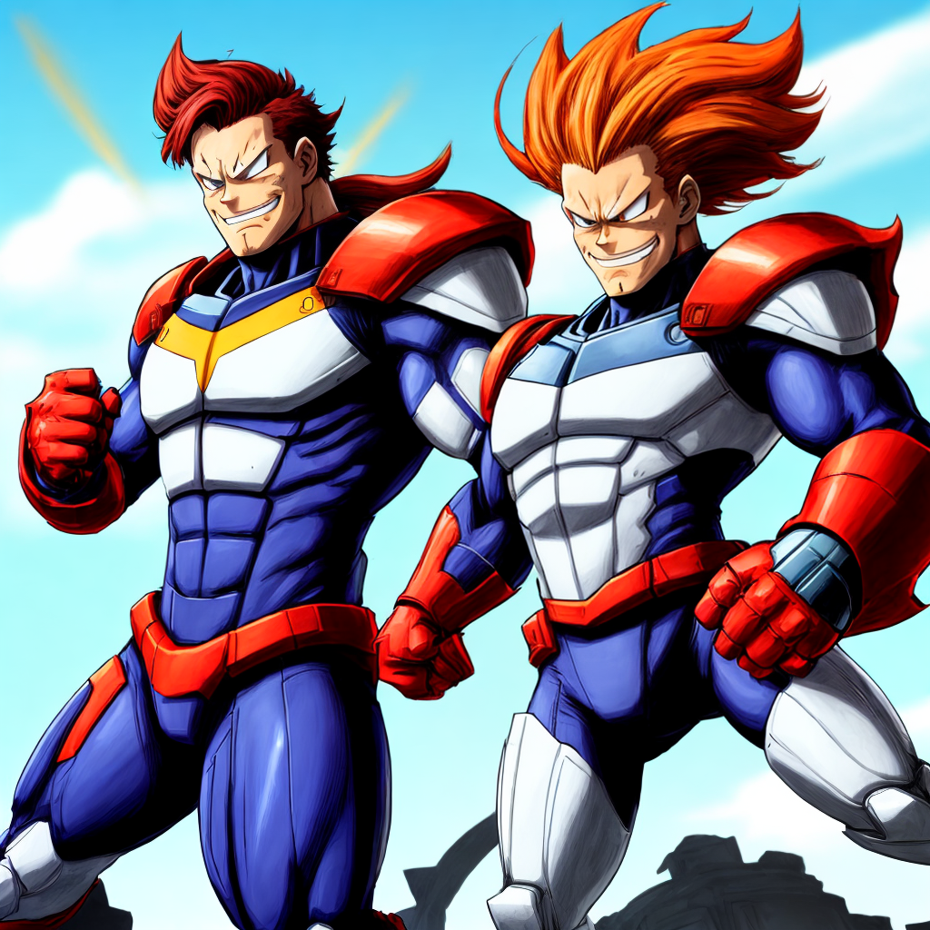 endeavor from my hero academia in cartoon style