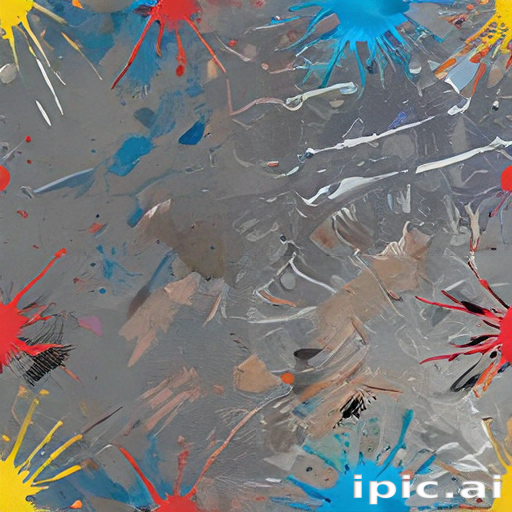 Colorful Paint Splashes on a Metallic Gray Background Creating Vibrant ...