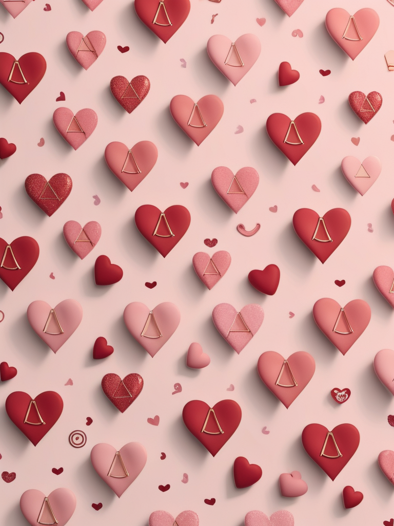 Colorful Assortment of Hearts in Various Shades for Valentine's Day ...