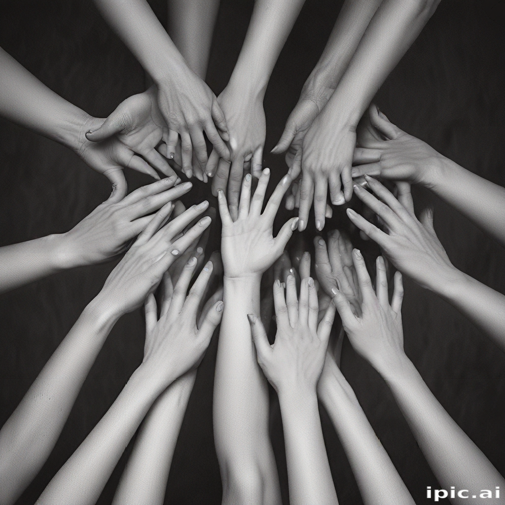 Unity Through Diversity: A Circle of Hands Symbolizing Togetherness and ...