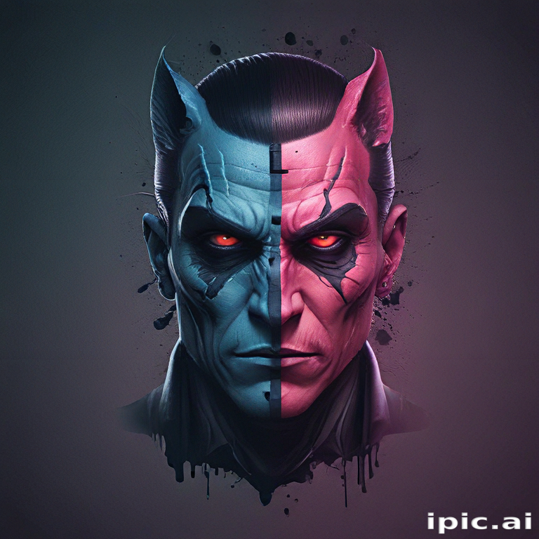 Duality of Character: A Striking Portrait of Good and Evil