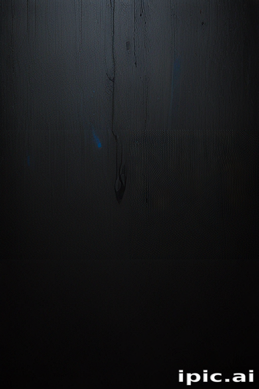 Abstract Exploration of Dark Textures and Subtle Light Accents in Art