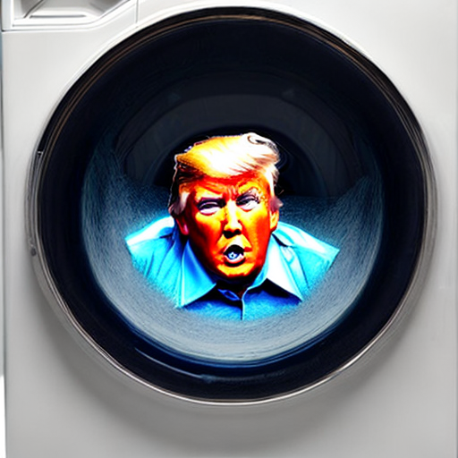 Donald Trump in a washing machine