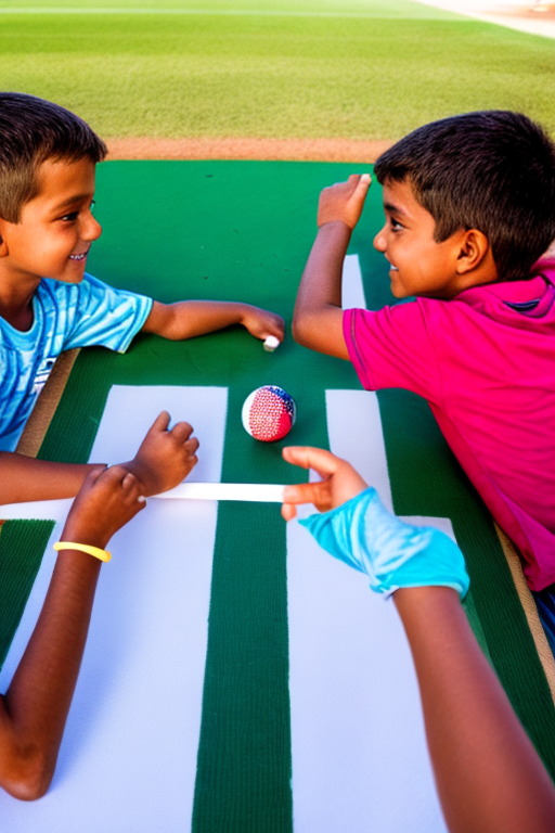 KIDS PLAYING HAND CRICKET