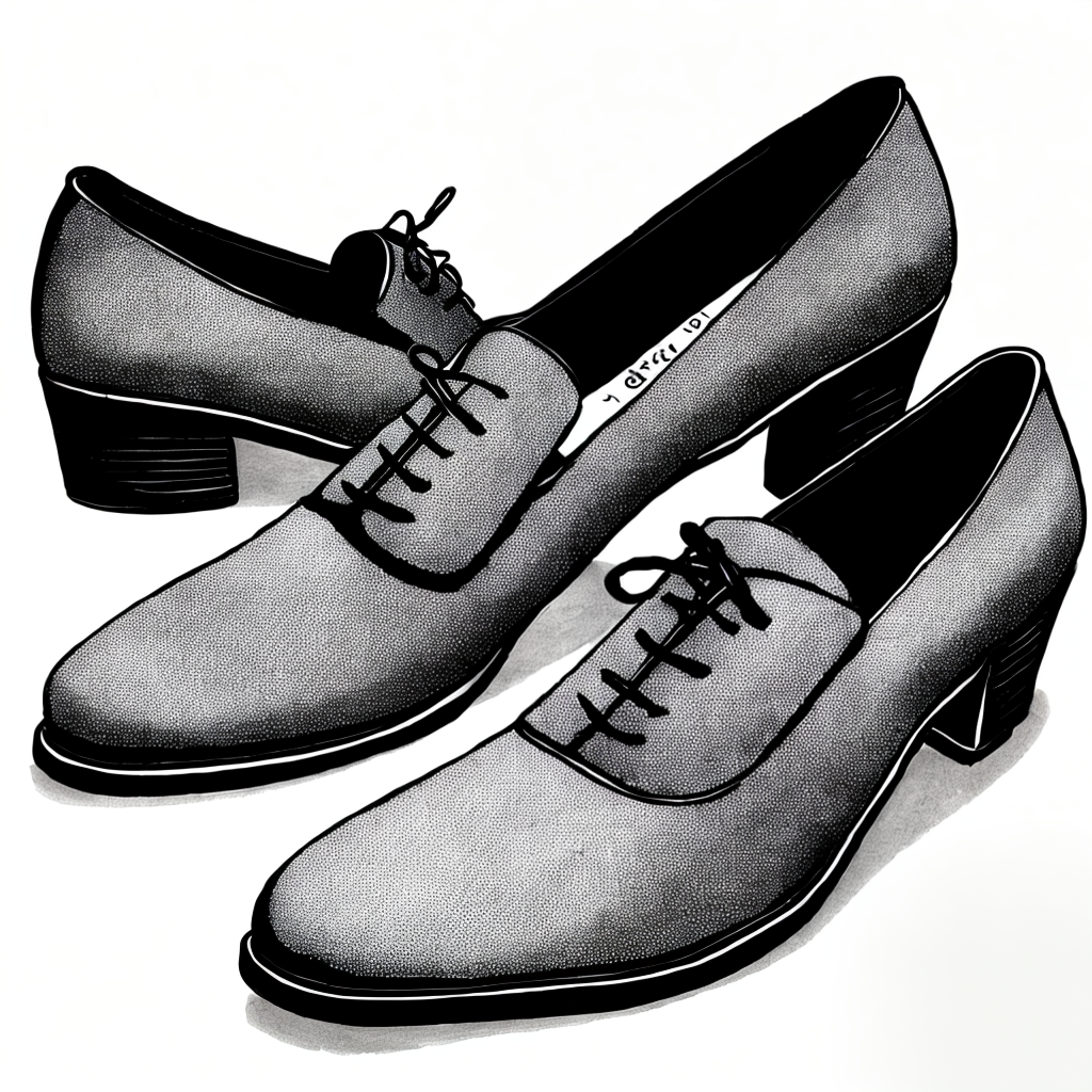 ink drawing of shoes