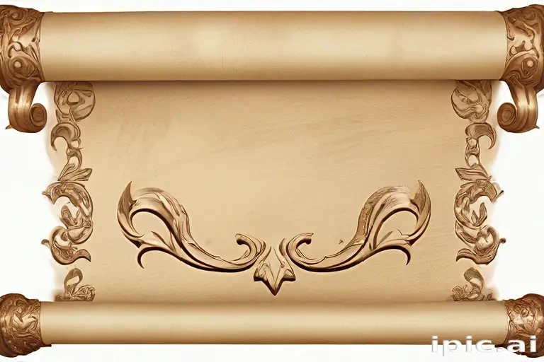 Elegant Decorative Scroll Design with Intricate Patterns and Textured ...