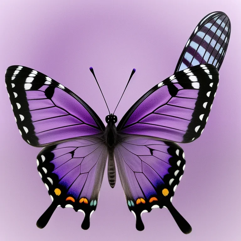 A Beautifully Detailed Purple Butterfly with Intricate Patterns and Colors