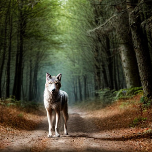 Je veux une image dans laquelle on voit le loup dans la forêt qui ...