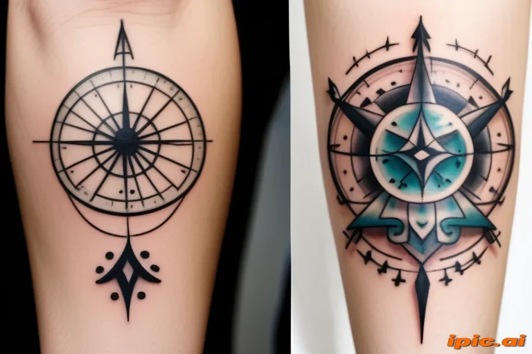 Intricate Compass Tattoo Designs Illustrating Direction and Navigation ...