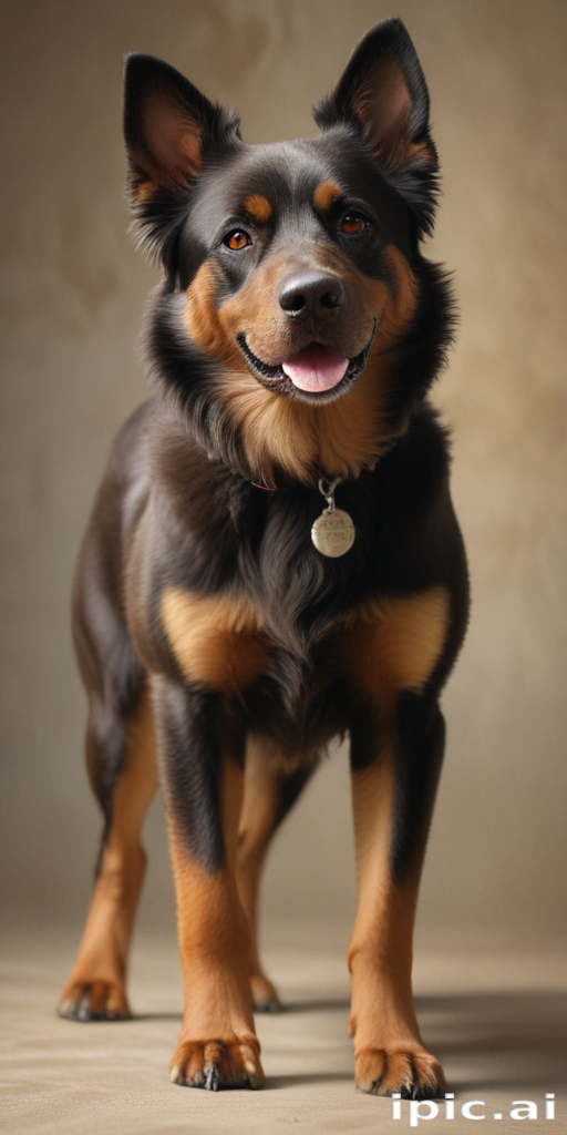 A Happy and Playful Dog Posing Confidently for the Camera.