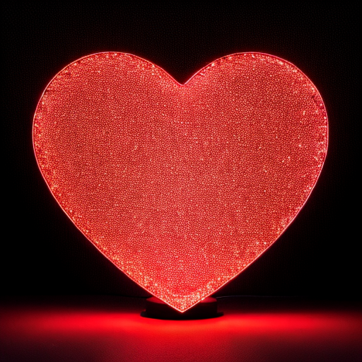 Heart light red