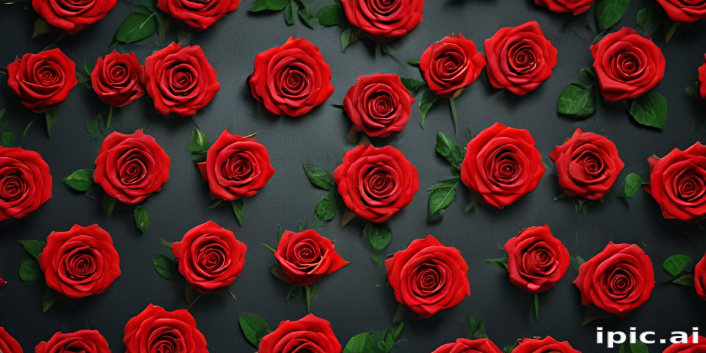 Vibrant Red Roses Arranged Beautifully Against a Dark Background ...