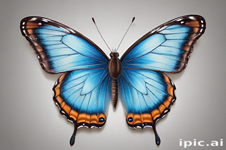 Stunning Blue Butterfly Displaying Vibrant Colors and Intricate Wing ...