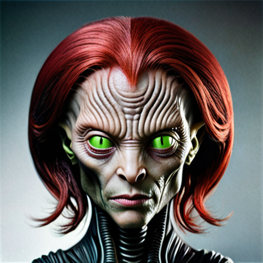 Alien Red Hair two noses