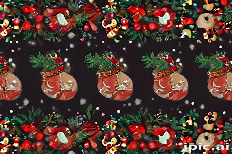 Festive Christmas Pattern Featuring Santa, Gifts, and Holiday ...
