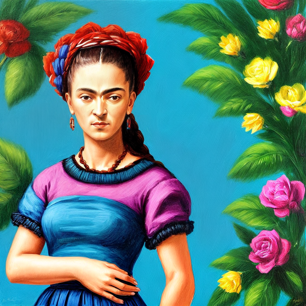 ART de frida calo com Monalisa
