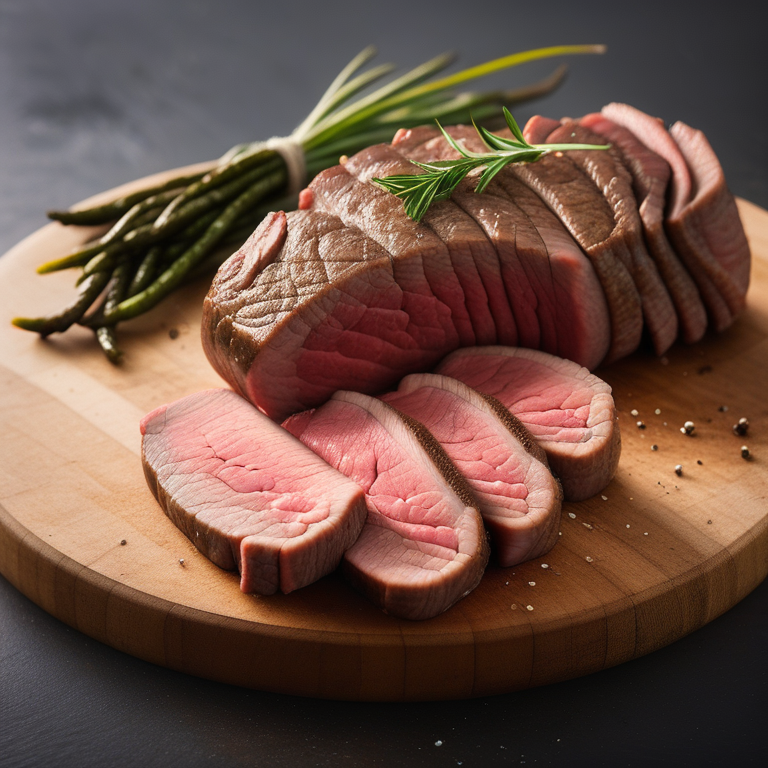 Deliciously Arranged Platter of Sliced Roast Beef with Creamy Sides
