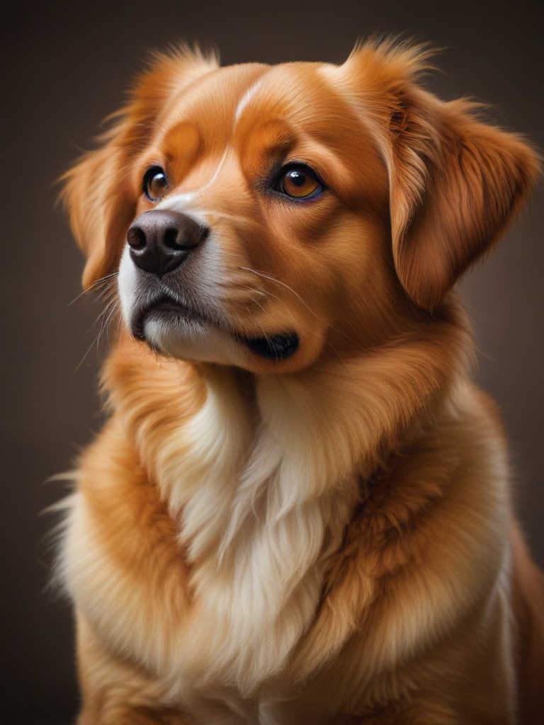 A Beautiful Golden Dog with a Soft Coat and Expressive Eyes.