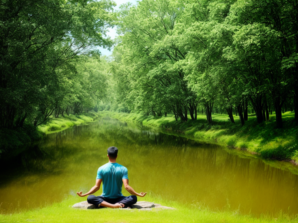 Meditation in beautiful nature