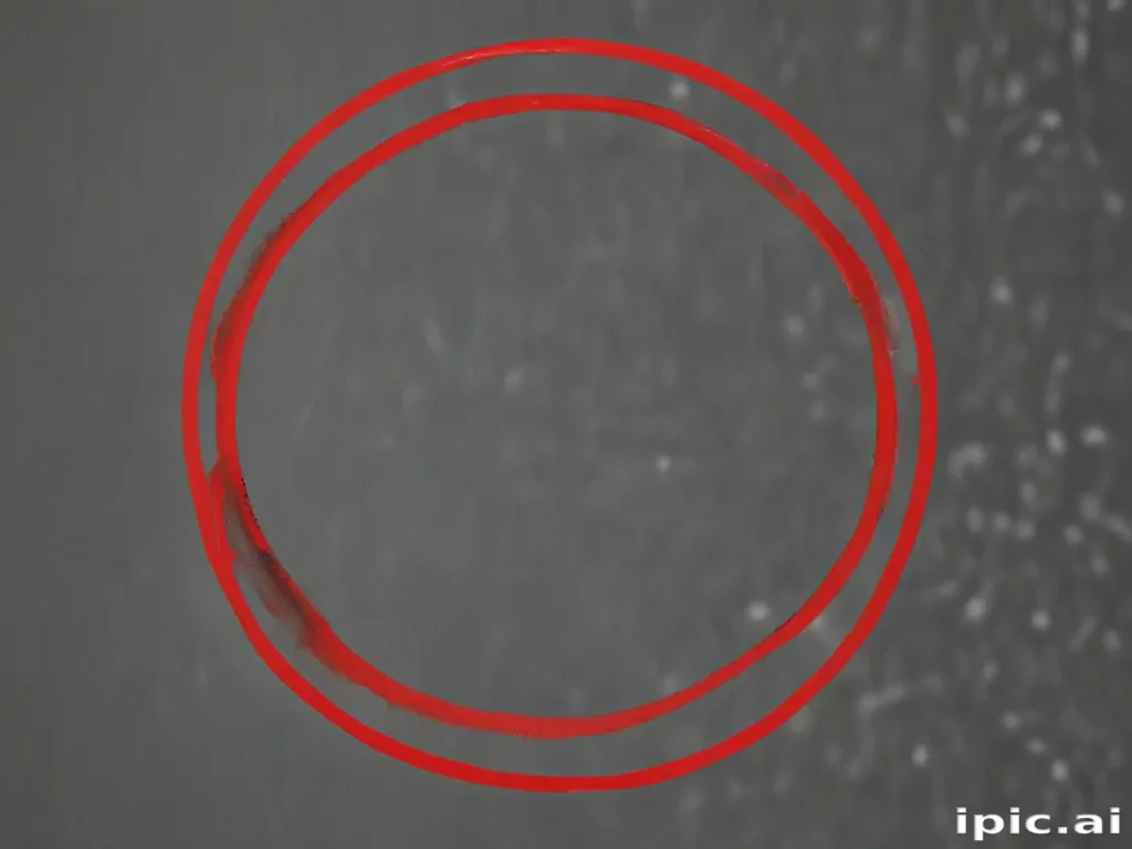 Abstract Artistic Representation Featuring Two Intersecting Red Circles ...