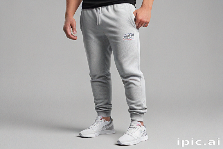 Casual Gray Sweatpants with Stylish Logo for Comfortable Everyday Wear