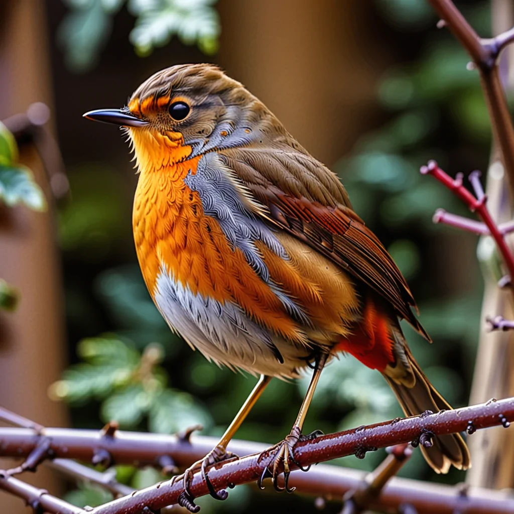 A Vibrant Bird Perched Gracefully on a Branch Surrounded by Greenery.