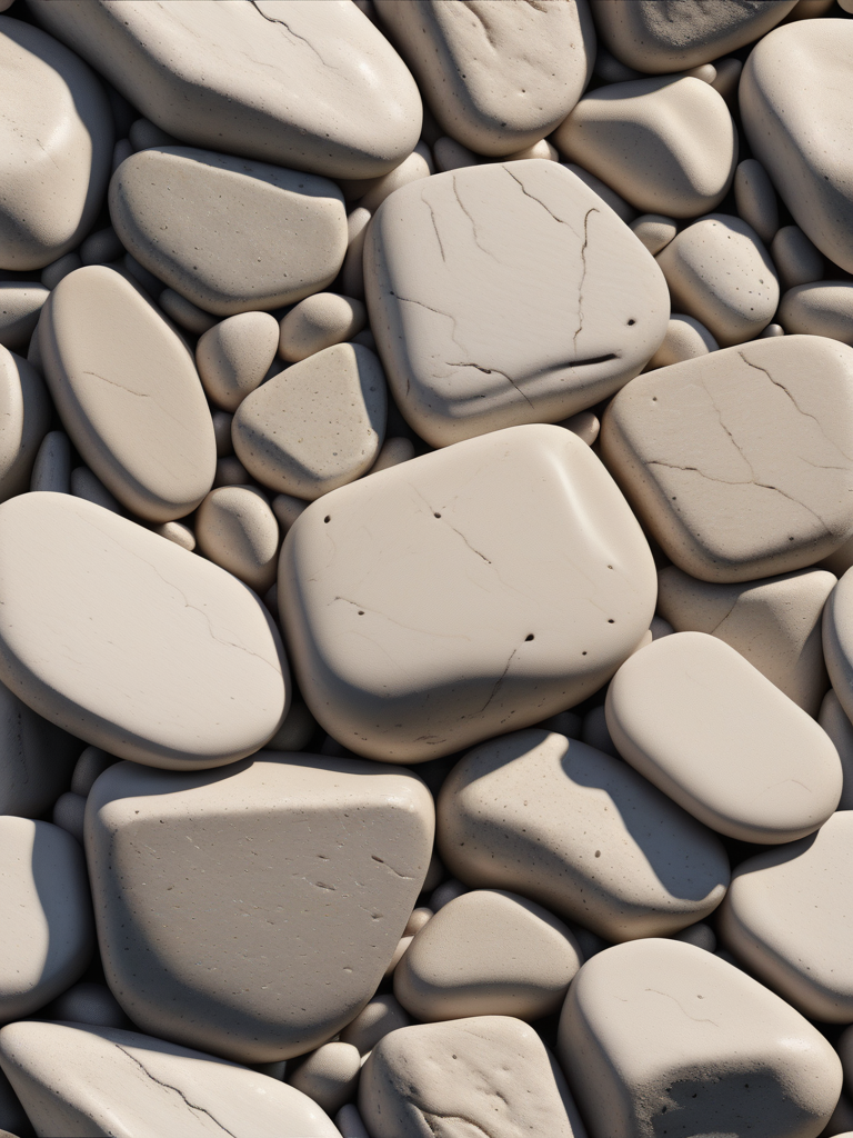 A Textured Surface of Smooth, Light-Colored Pebbles Arranged Carefully ...