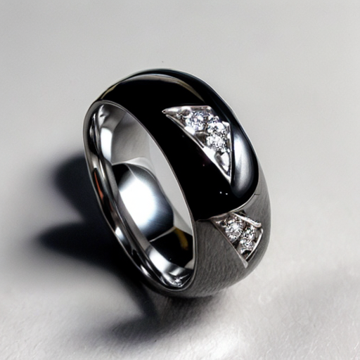 mafia ring in silver with a black stone