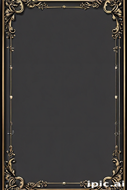 Elegant Vintage Frame Design with Intricate Gold Detailing and Dark ...