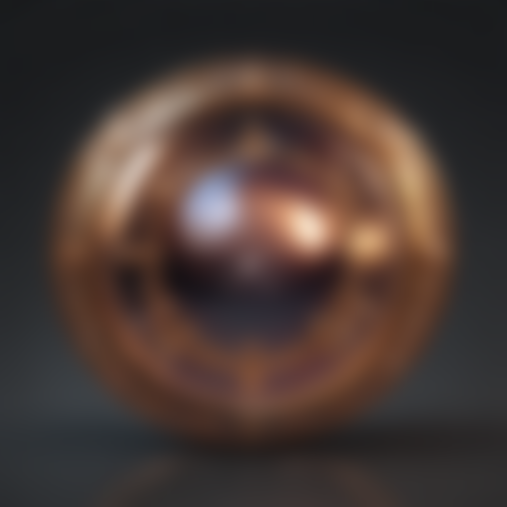 Intricate Bronze Sphere with Captivating Reflections and Elegant Design ...