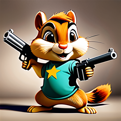 alvin seville the chipmunk with a gun