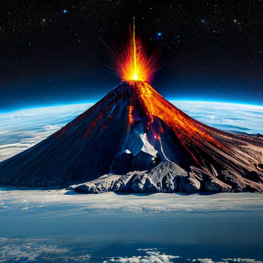 A volcano in space
