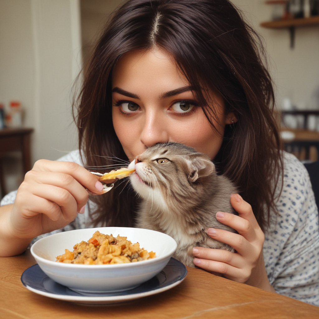 ana chirnoaga eating cat