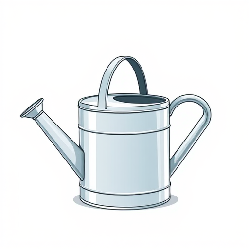 A Charming Silver Watering Can Perfect for Nurturing Your Garden Plants