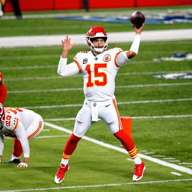 patrick mahomes throws a rocket to Travis Kelce