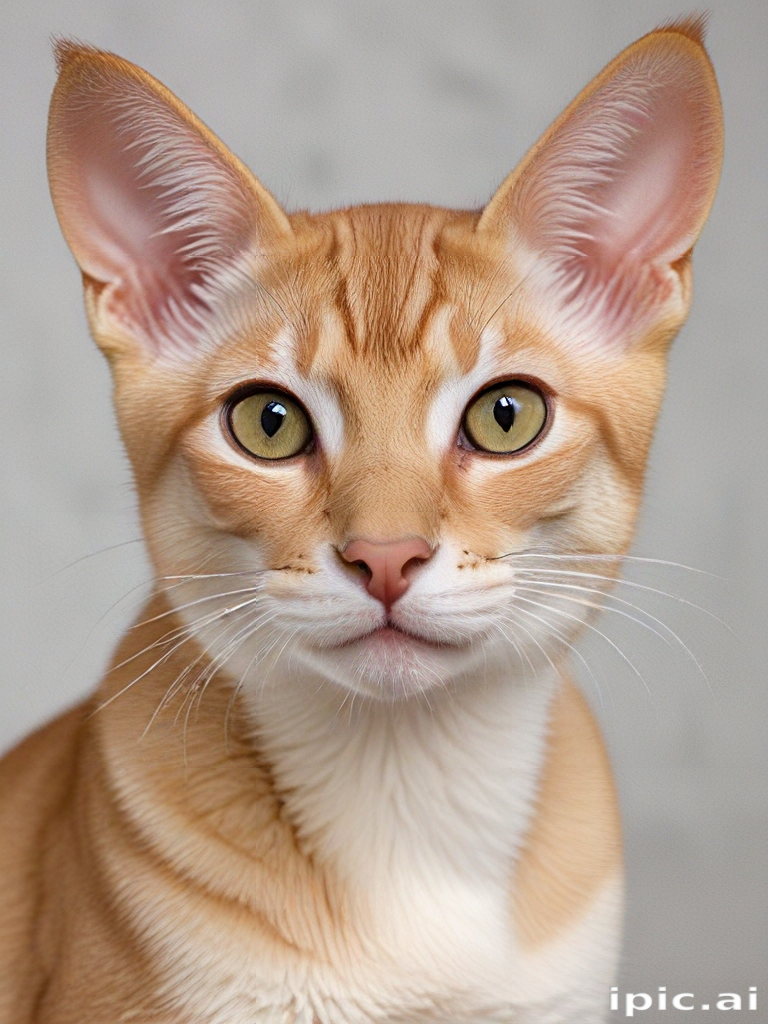 Adorable Ginger Cat with Striking Green Eyes and Expressive Features