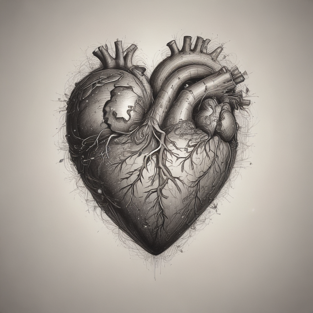 Intricate Artistic Representation of a Heart with Nature's Elements and ...