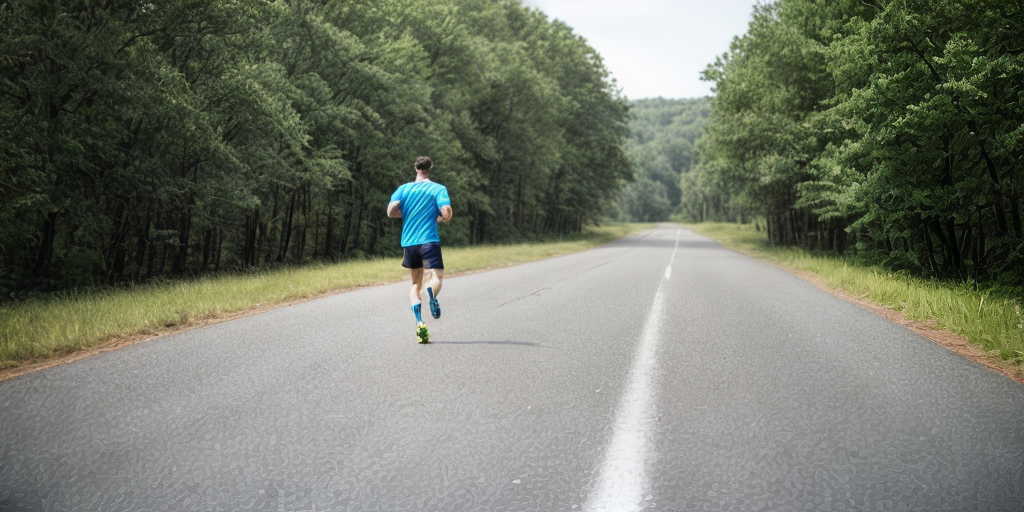 man running away from something
