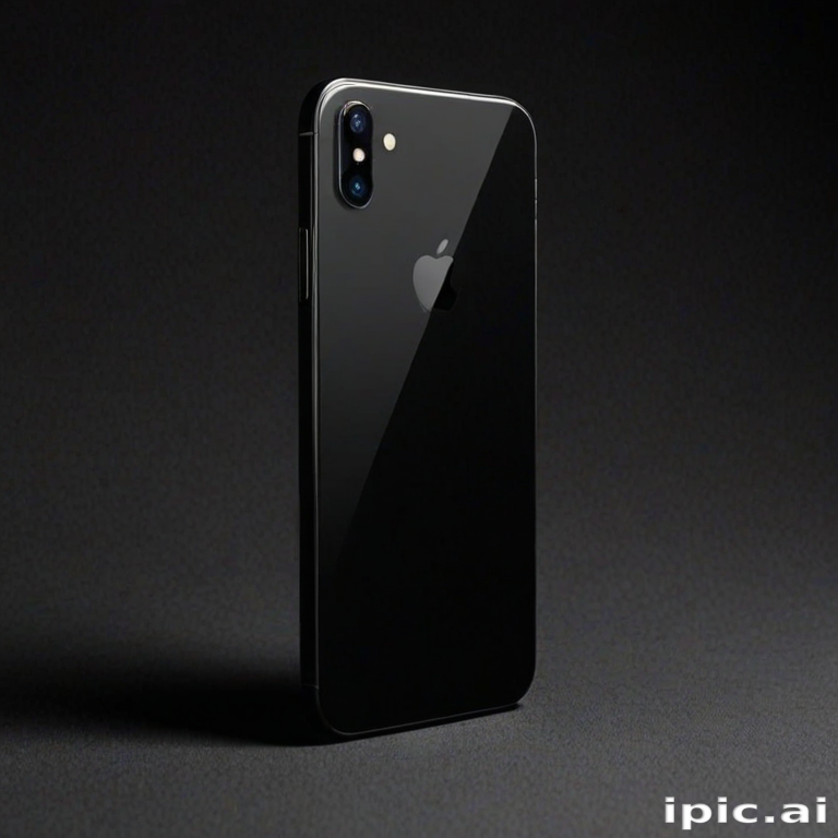 Elegant and Sleek Black Apple Smartphone Showcasing Its Modern Design ...