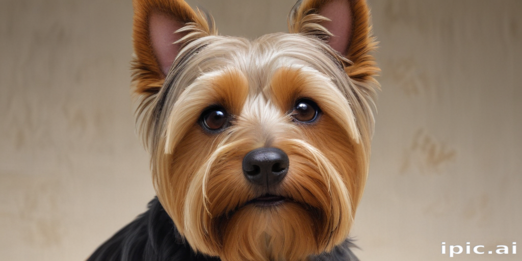 Adorable Yorkshire Terrier with Fluffy Fur and Expressive Brown Eyes