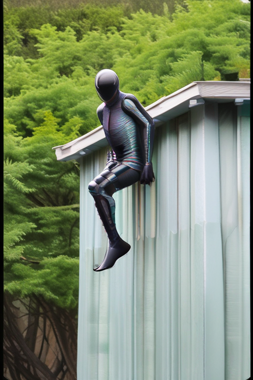 a alien doing a flip