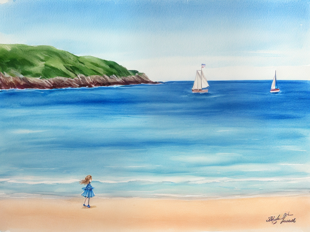 Wendy Darling on a beach