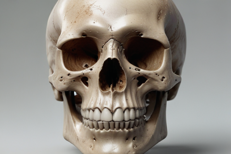 Realistic Human Skull Model Displaying Intricate Details and Natural ...