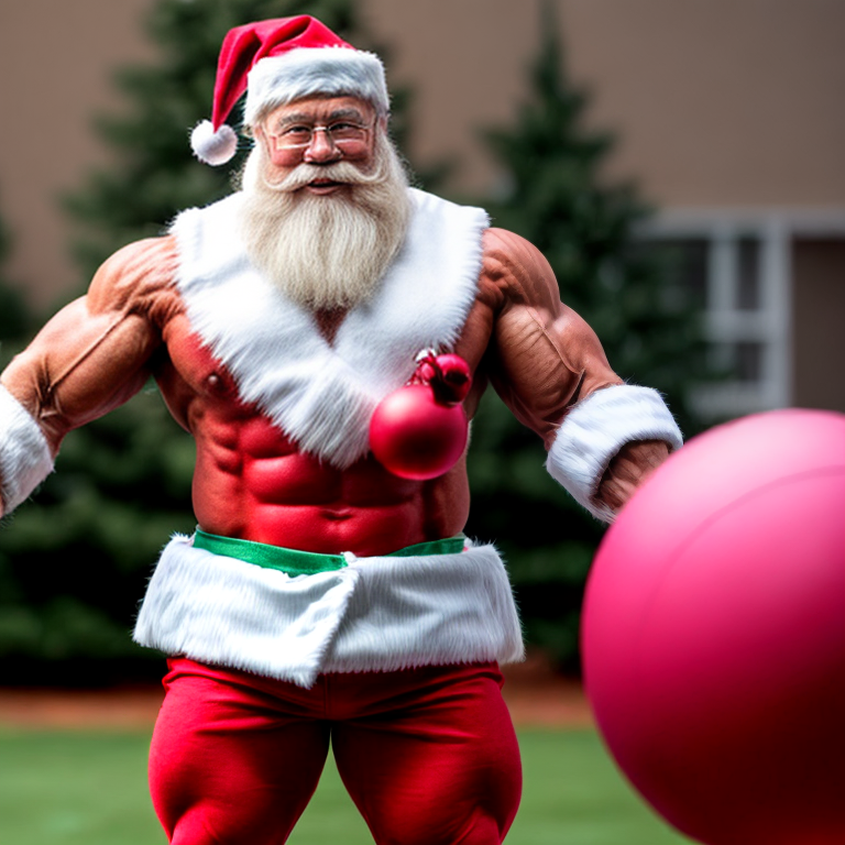 Santa Claus bodybuilder