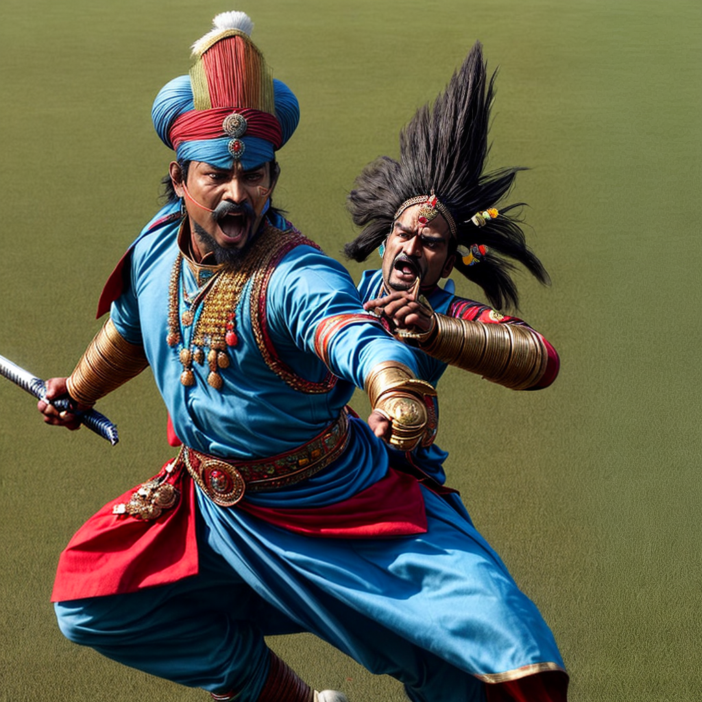 imagine prompt: Realistic, personality: [Amidst the chaos,Indian King ...