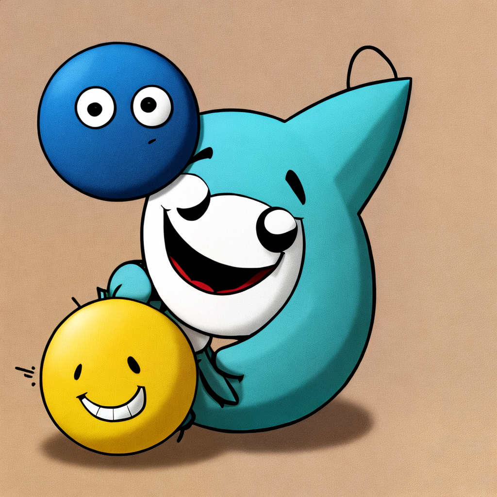 Acid drop shape cartoon character